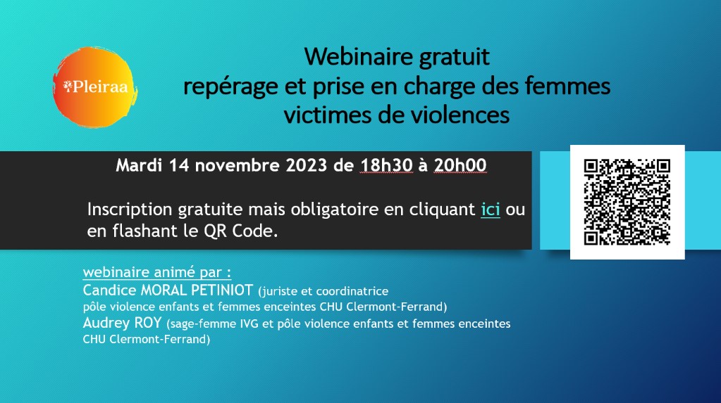 Webinaire "Repérage et prise en charge des femmes victimes de violences ...